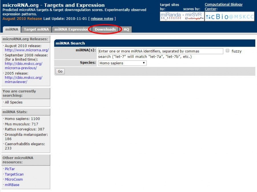 利用miRanda軟體分析miRNA targets – 生命科學圖書館推廣服務誌